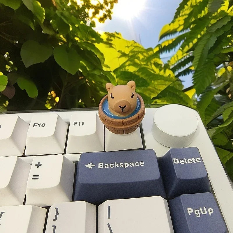AttackFox Custom Capybara Cute Keycap Cartoon Animal Doll Anime Keycap ...